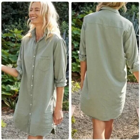 Frank & Eileen | Dresses | Frank Eileen Mary Famous Denim Dress L Sage ...